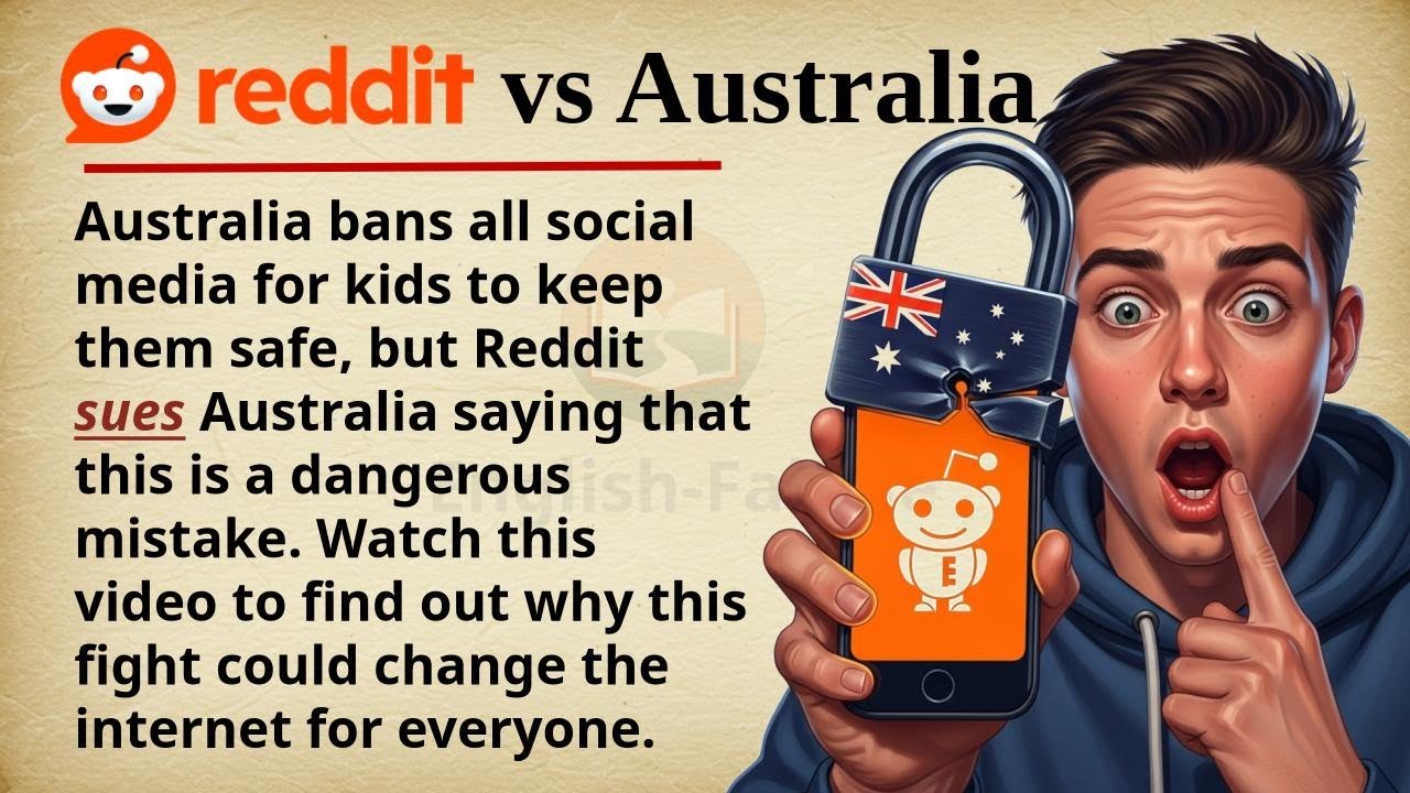 Reddit Sues Australia || 🇦🇺💻 Learn English Through Story Level 2 ...