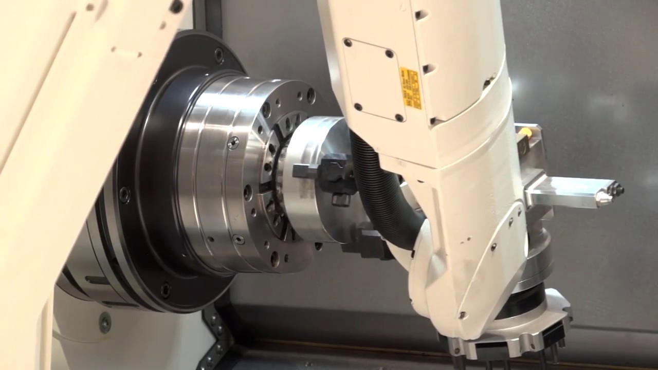 Hainbuch now change their collets with a robotic arm - YouTube