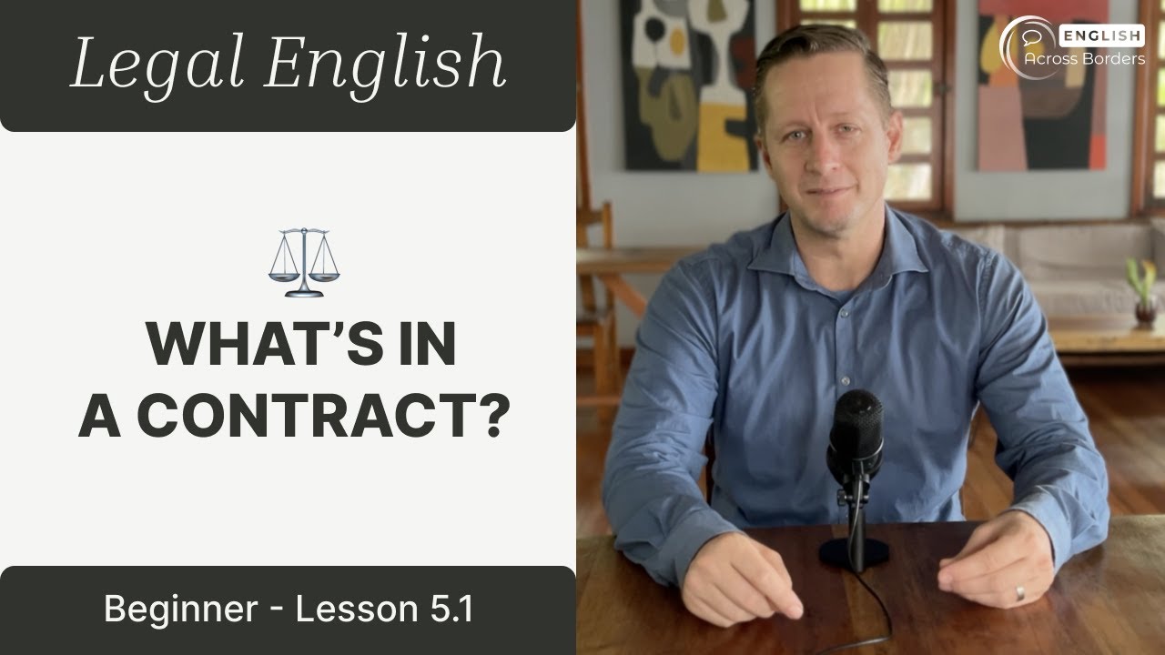How to Talk About Contracts in English | Legal English – Beginner ...
