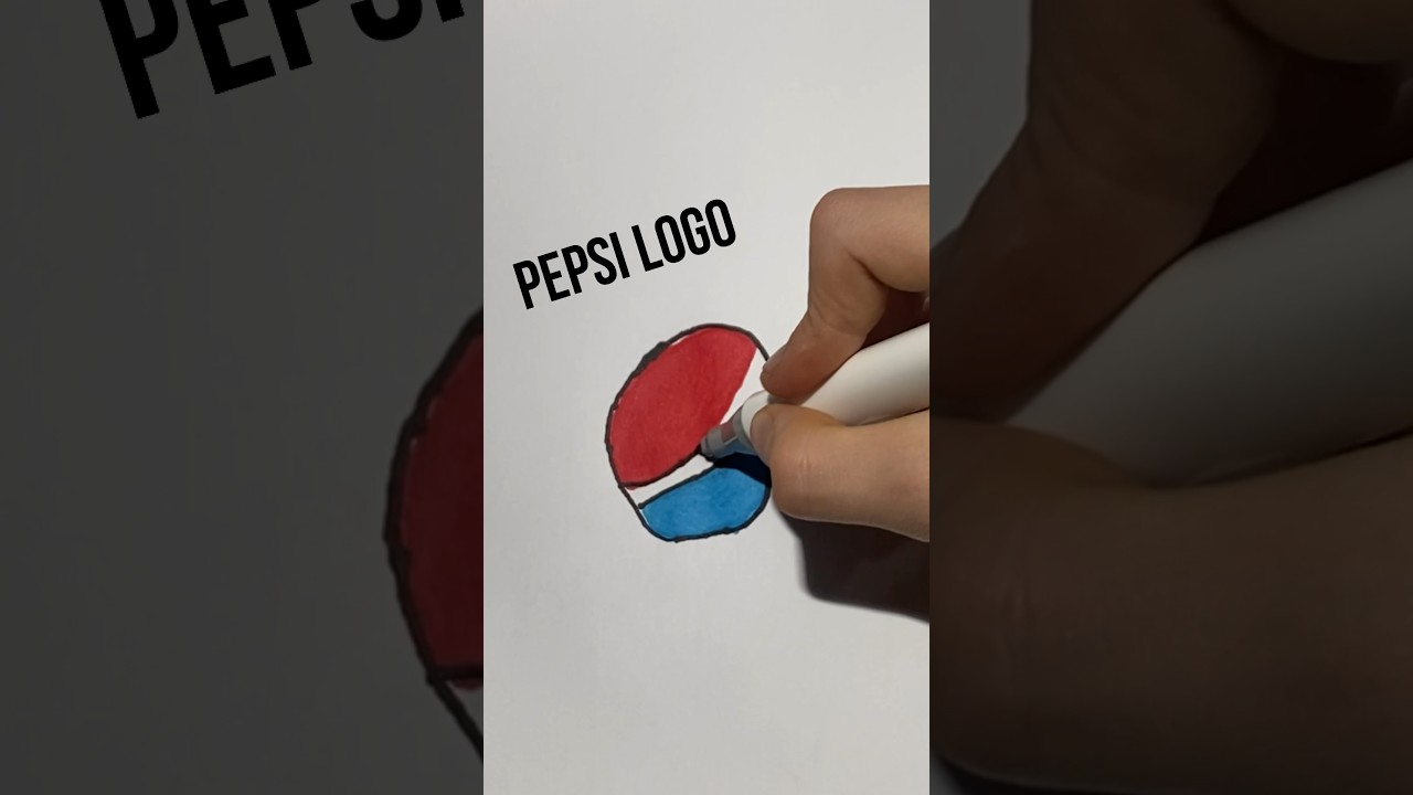 Draw the Pepsi logo 😱 #art #drawing #howtodraw #pepsi - YouTube