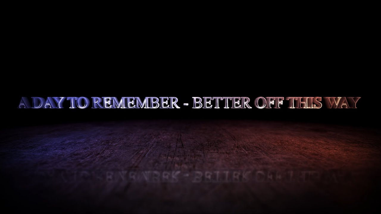 A Day To Remember - Better Off This Way (guitar cover) - YouTube