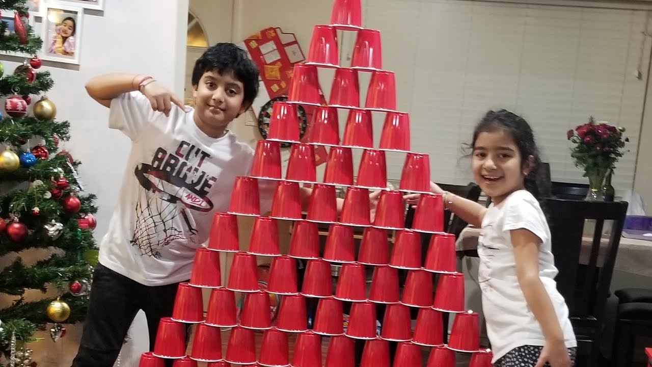 knocking down 500 cups - YouTube