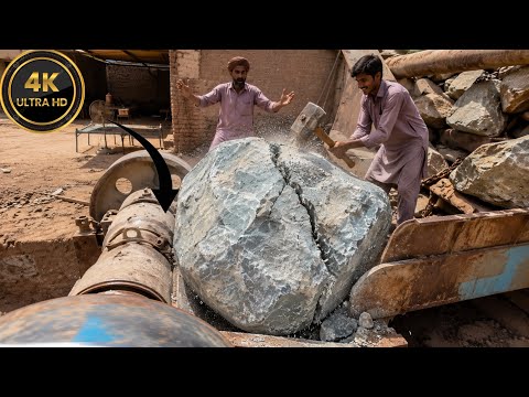 'The Best Rock Crusher Stone Crusher Machine Working PLAYING with GIANT Rocks Asmr Quarry Crushing 🪨