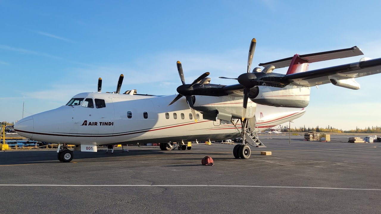 Air Tindi DeHavilland DHC-7 Yellowknife-Hay River Roundtrip - YouTube