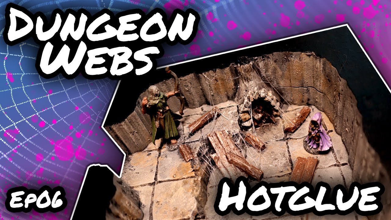 Hot Glue Webbing DnD Terrain (Building a Dungeon Ep 06) - YouTube