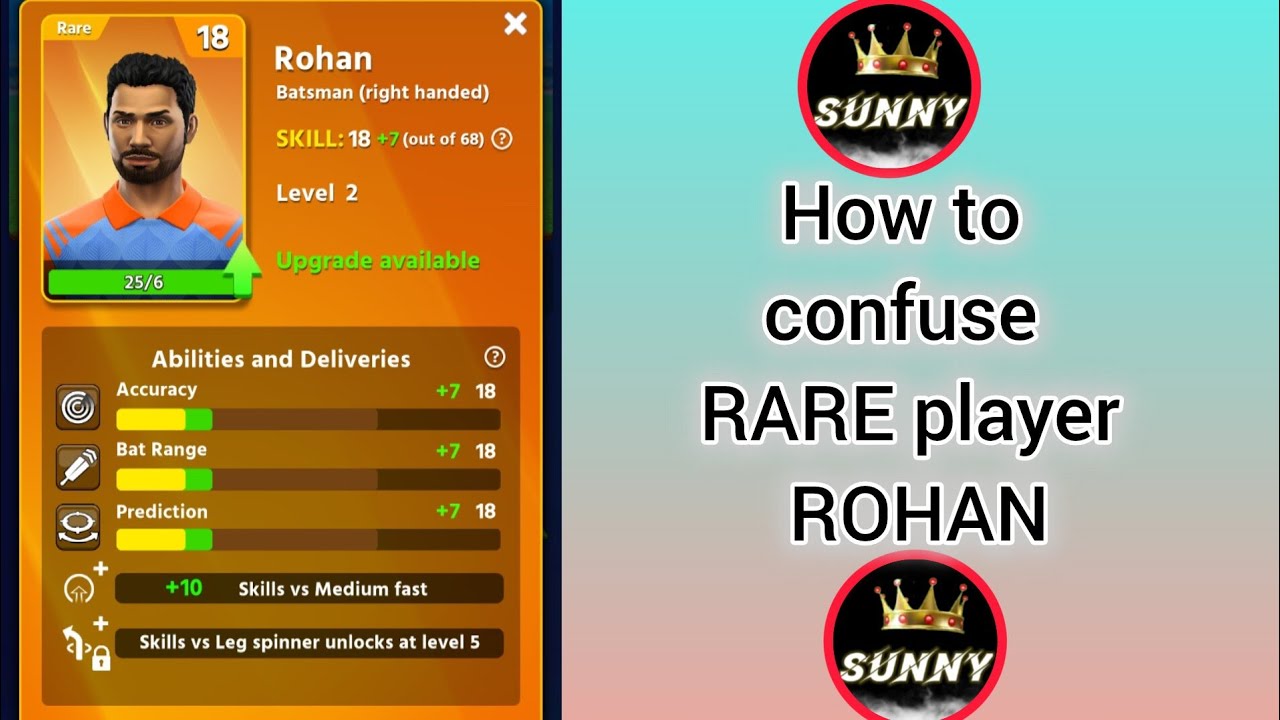 HOW TO CONFUSE 🤔 RARE PLAYER ROHAN || CRICKET LEAGUE || #cricket #ytvedio #cricketleague #gamer ...