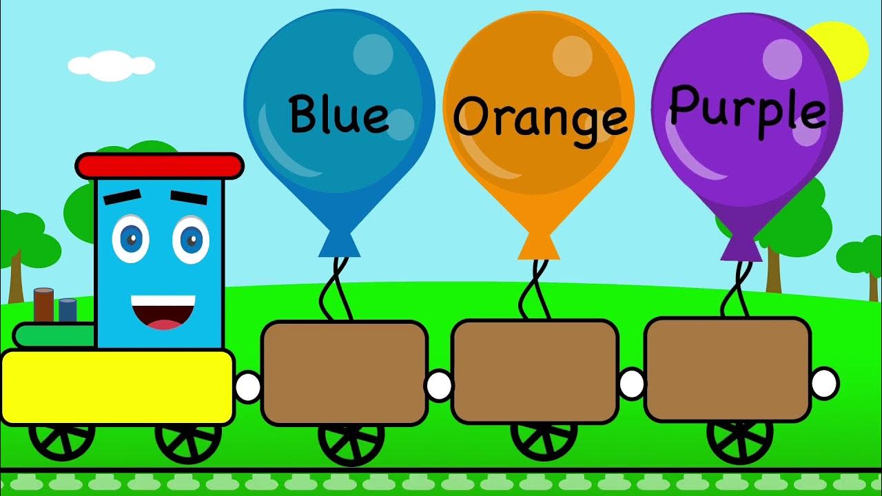 Color Train For Children | Color Balloon Train | Learn Colors With ...