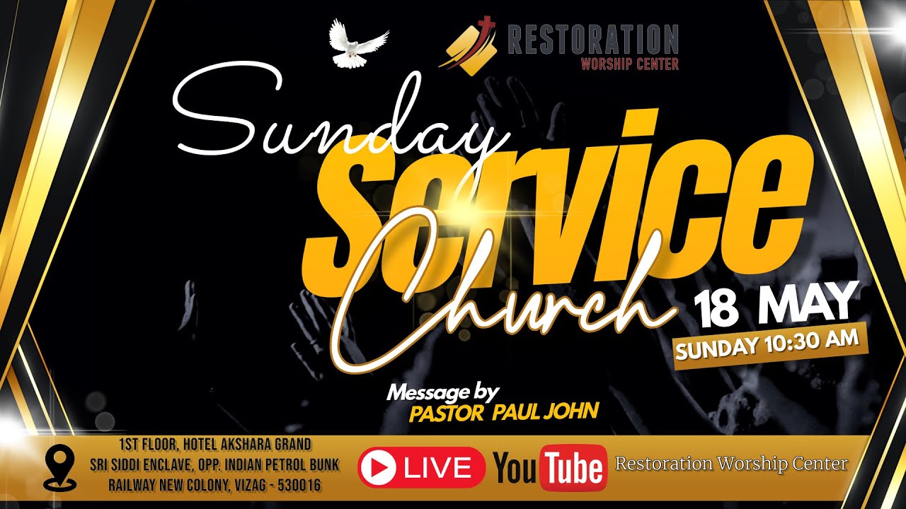 🔴 Live | Sunday Worship | 18th May 2025 | RWC Vizag - YouTube