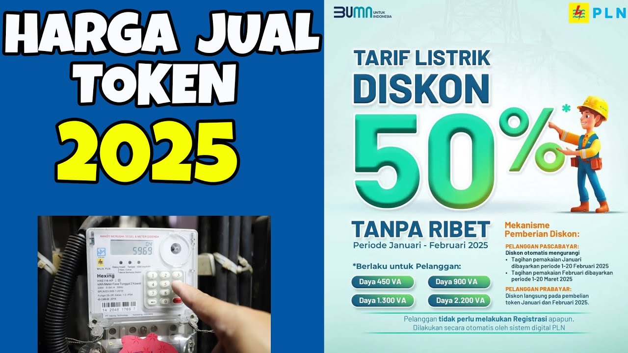 HARGA JUAL TOKEN LISTRIK TERBARU 2025 - YouTube