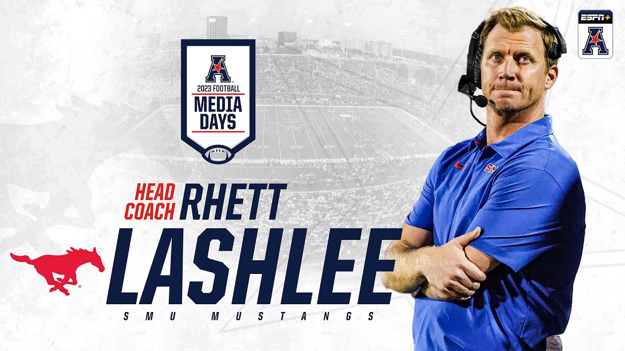 American Football Media Day: SMU Head Coach Rhett Lashlee - YouTube