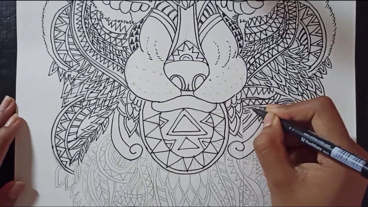 Wolf pen art ... - YouTube