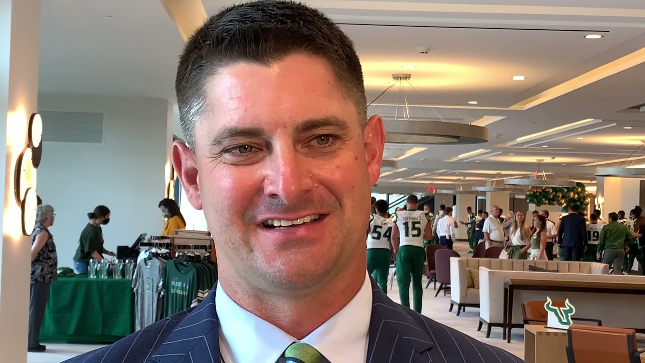 USF Head Football Coach Jeff Scott on being among Fans again - YouTube