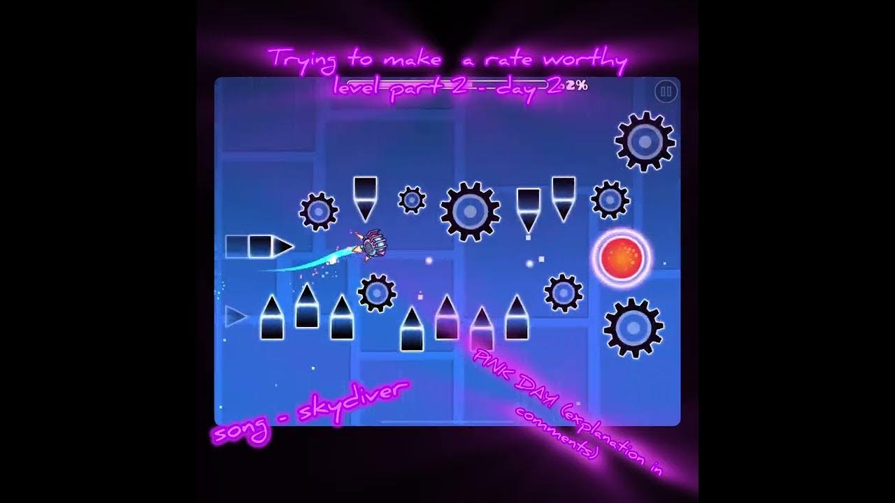 Trying to make a rate worthy level part 2 — Day 2 #geometrydash #shorts #creative #layouts - YouTube
