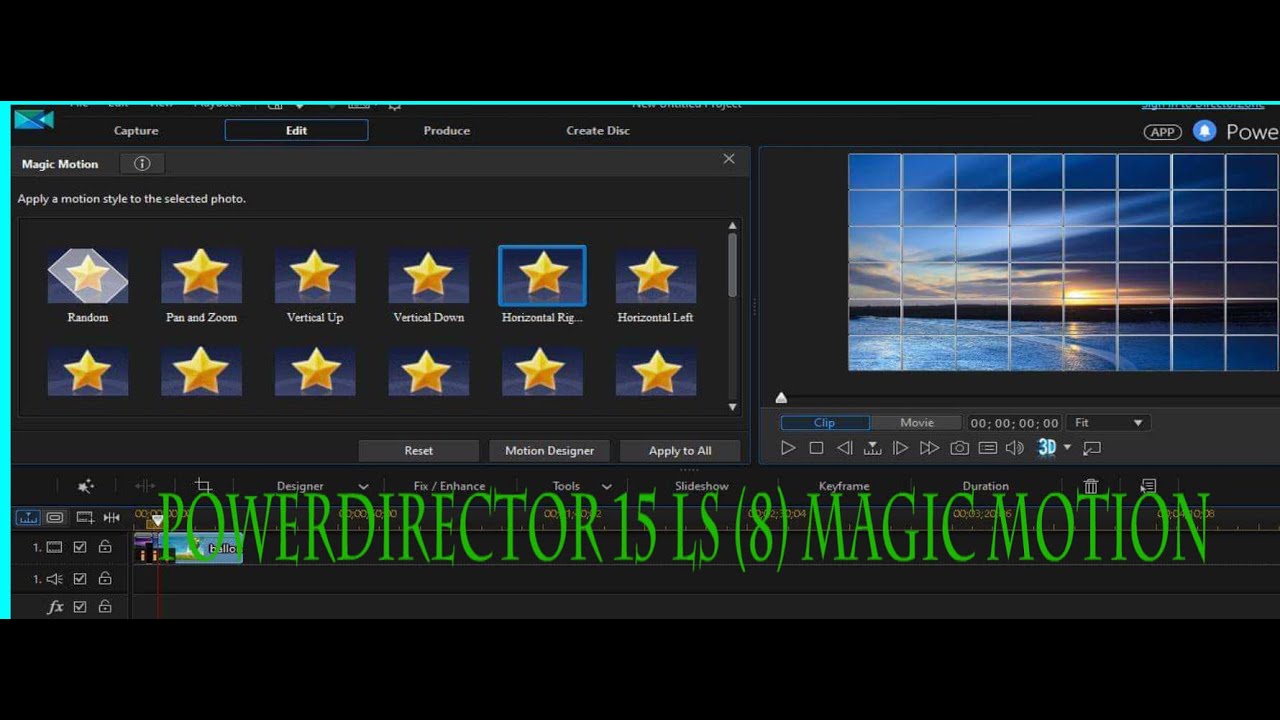cyberlink powerdirector 15- magic motion ၿဖင္႔ photo action သြင္းၿခင္း ...