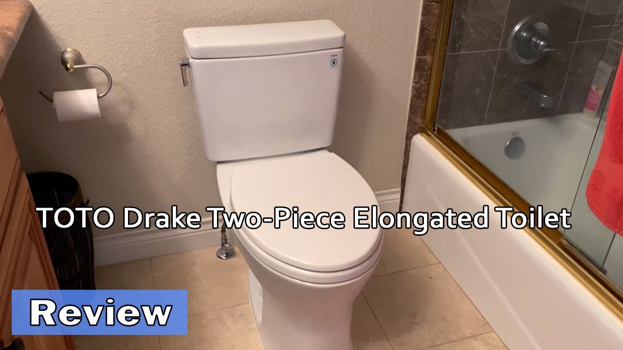 REVIEW TOTO Drake Two-Piece Elongated 1.6 GPF TORNADO FLUSH Toilet ...