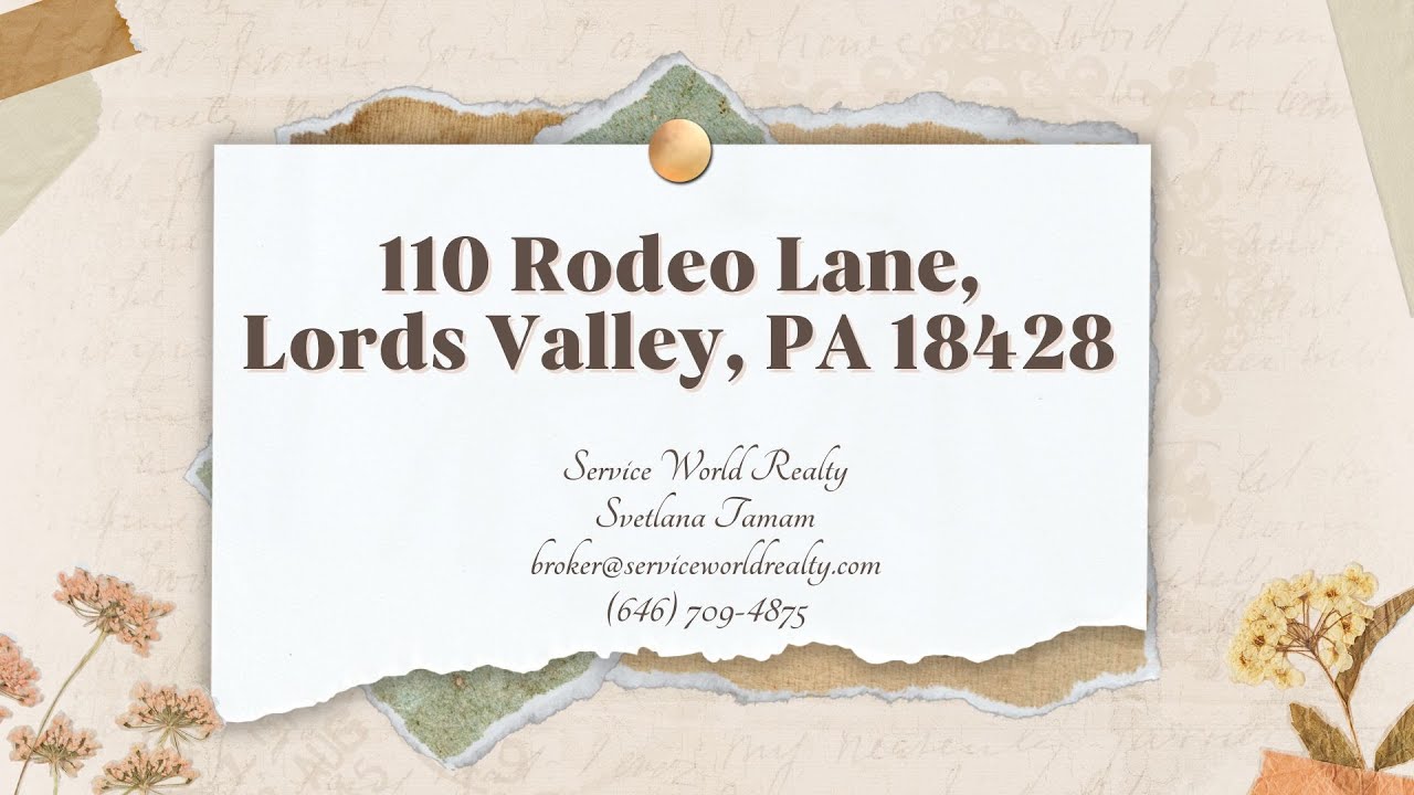 110 Rodeo Lane, Lords Valley, PA 18428 - YouTube