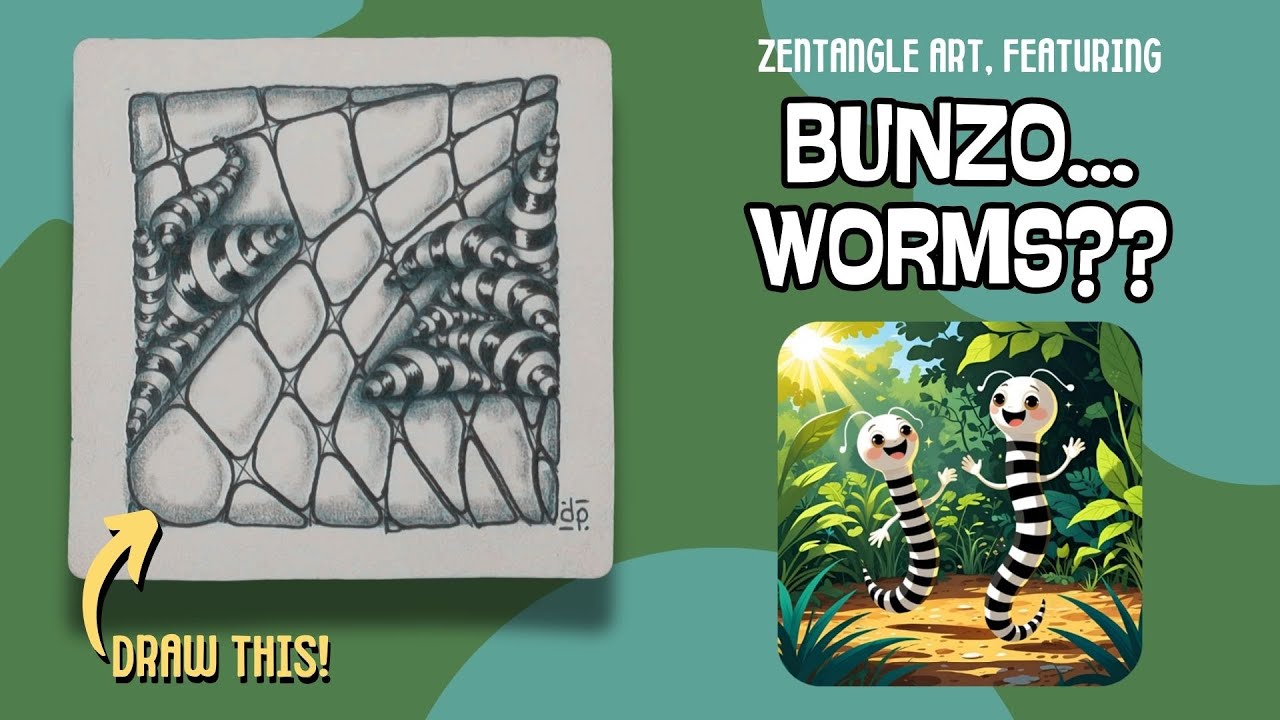 Zentangle Art | Bunzo, N'Zeppel | Relaxing and Easy Drawing - YouTube