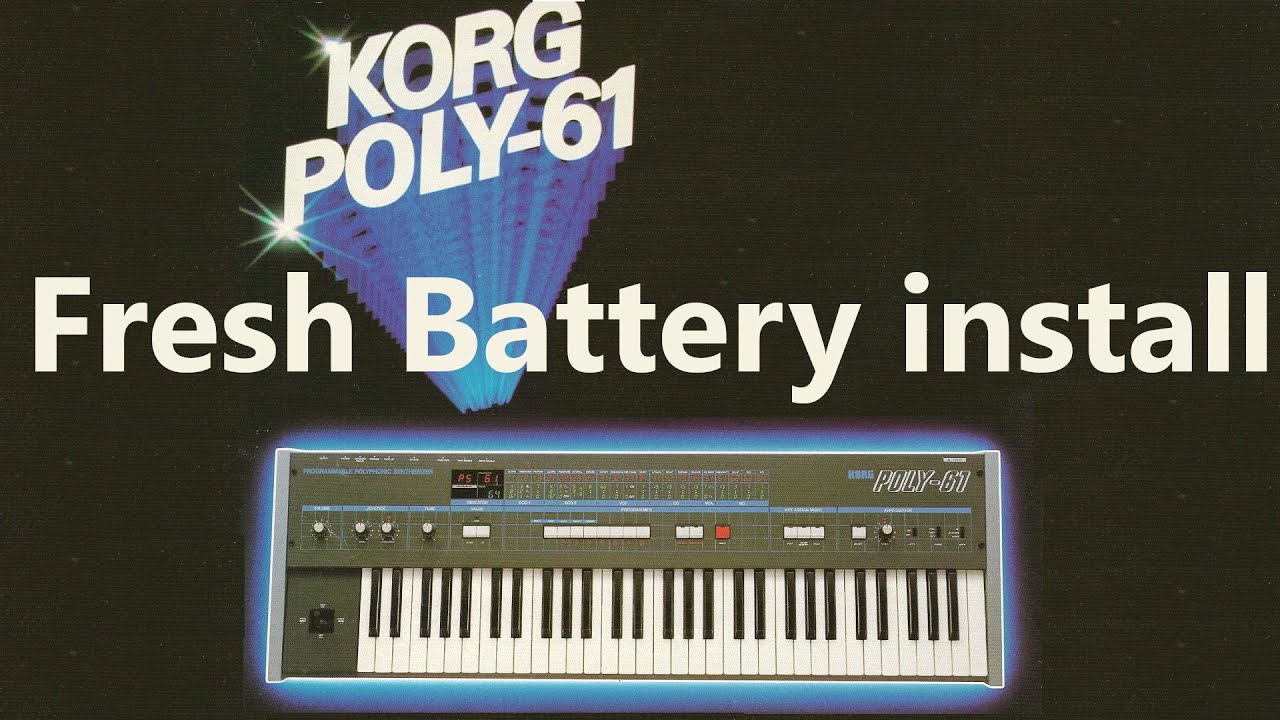 Korg Poly 61: Battery Replacement - YouTube