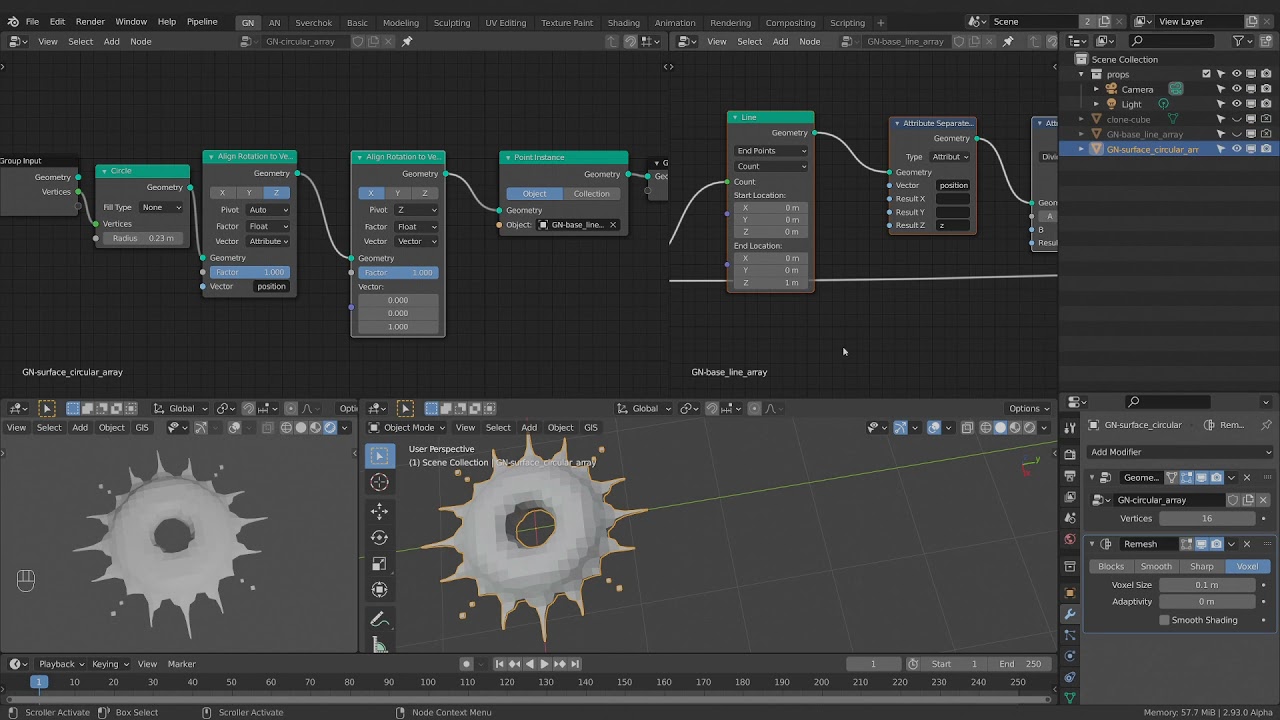 Blender 2.93 Geometry Nodes mograph: circular array - YouTube