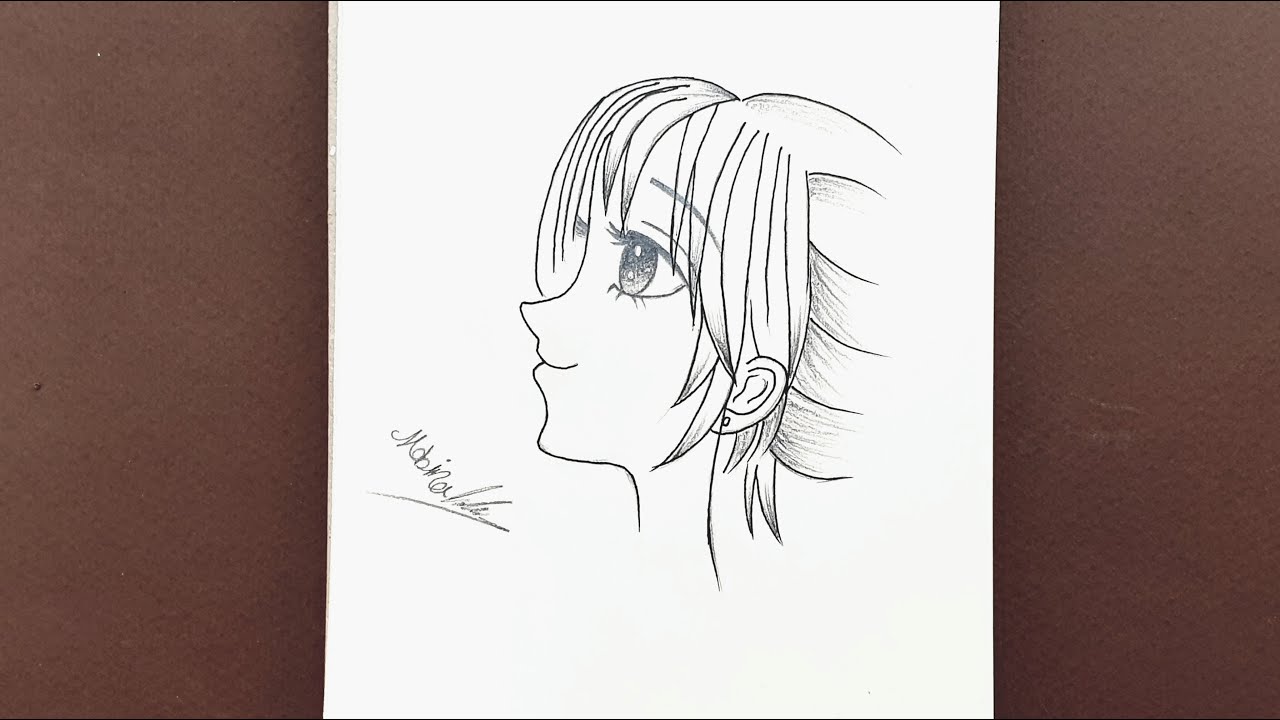 Cute doll face pencil sketch / Cute doll drawing - YouTube