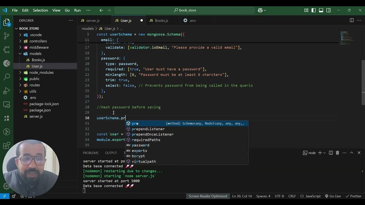 User Authentication (Signup/Login with JWT & bcrypt.js) (Arabic) part - 1 - YouTube