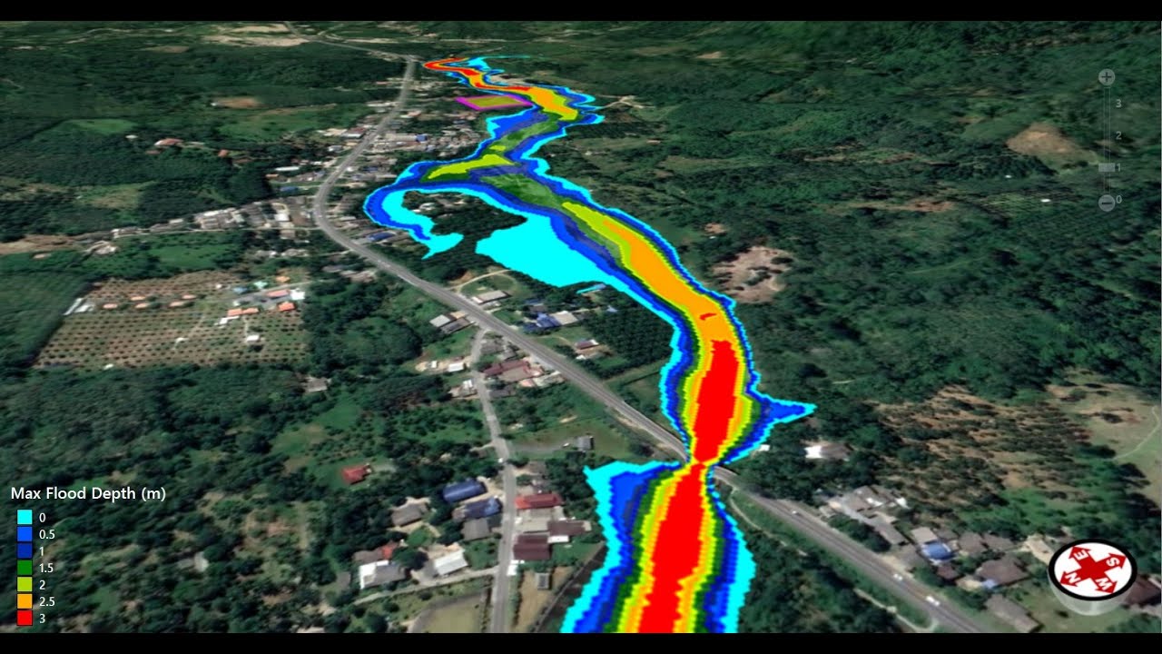 GeoHECRAS 2D with Land cover layers (Pre-development) - YouTube