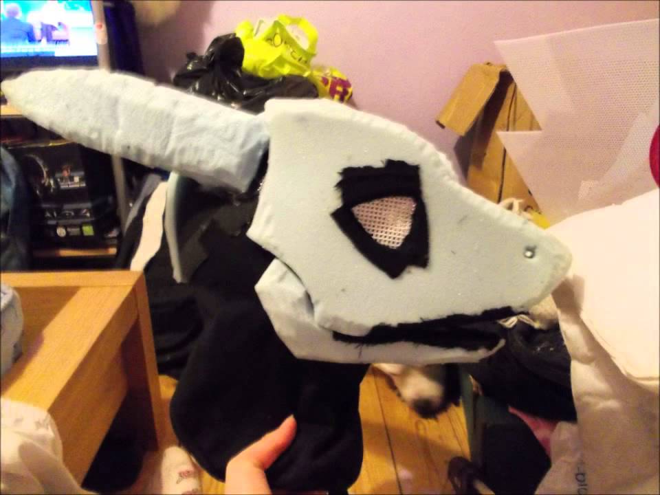 Finished Sergal Fursuit Head - YouTube