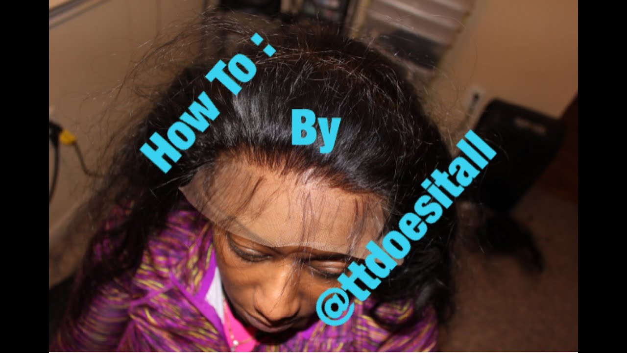 DIY Lace Frontal Custom Hairline (No Glue, No Tape) - YouTube