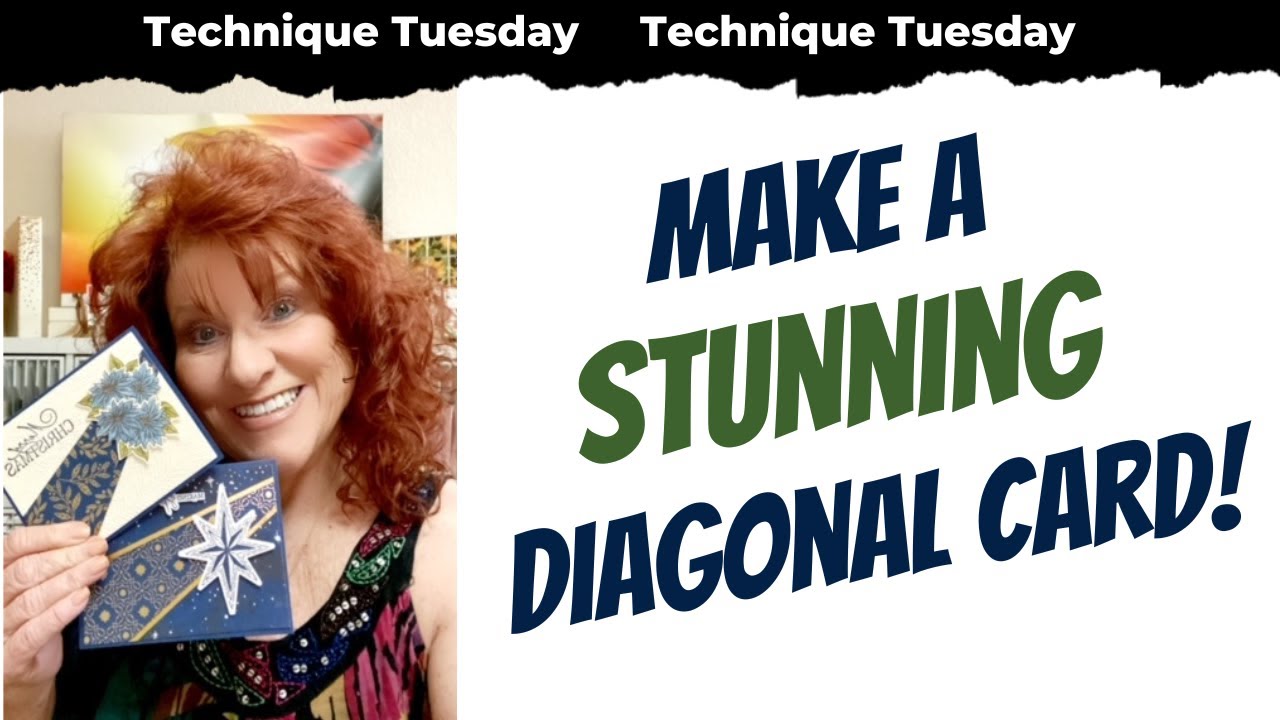 Create an Elegant Diagonal Card 💌 | DIY Cardmaking Tutorial - YouTube