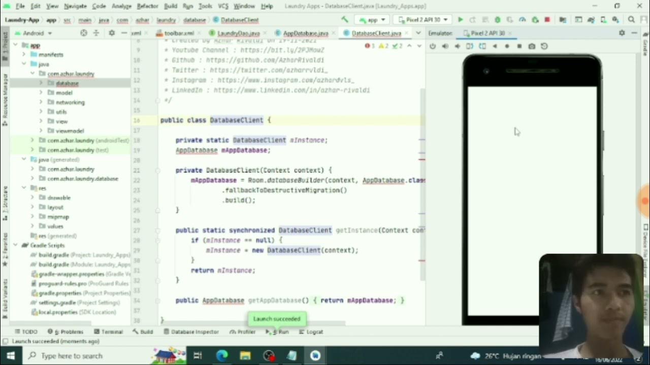 Tutorial android studio import program aplikasi laundry pemrograman ...