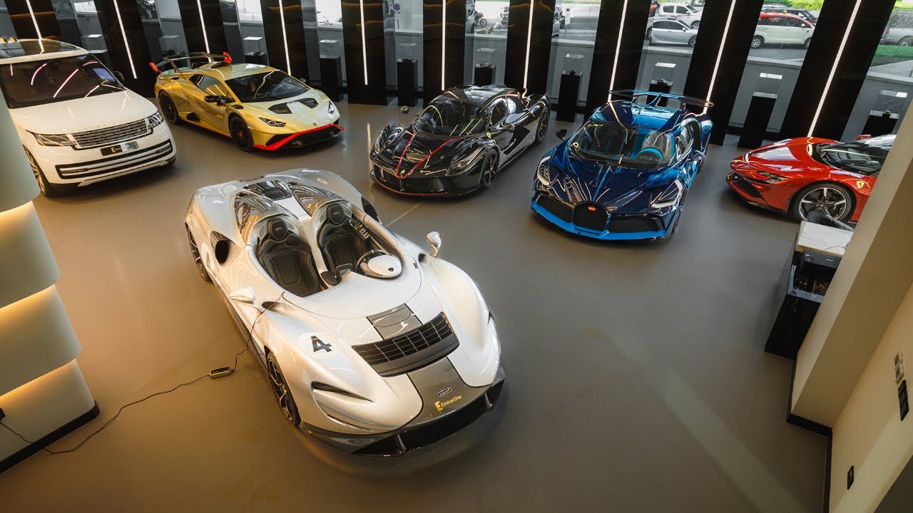2 Bugatti Divos, Laferrari Aperta, Mercedes SL 300 Gullwing in one ...