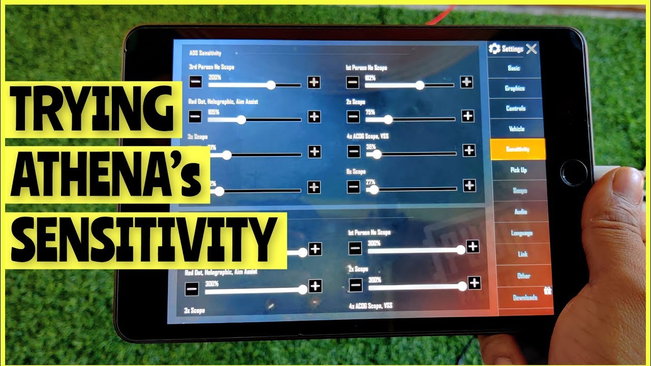 I COPIED ATHENA's SENSITIVITY [PUBG MOBILE] iPad mini 2020 - YouTube