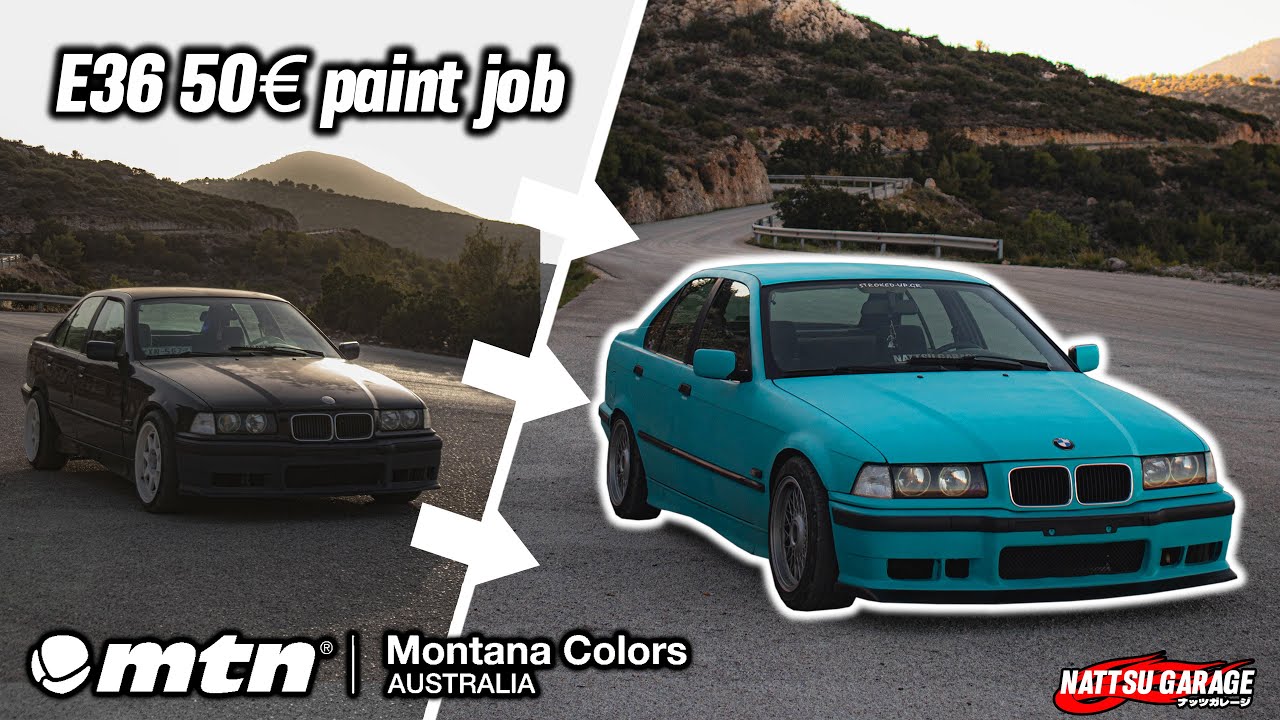 Budget Build: Cheap 50€ PAINTJOB on a BMW E36 - YouTube