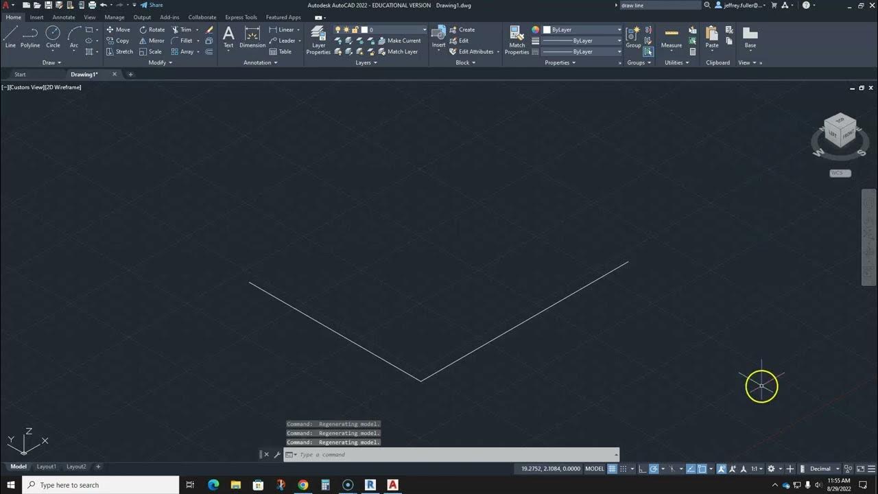AutoCAD User Interface - YouTube