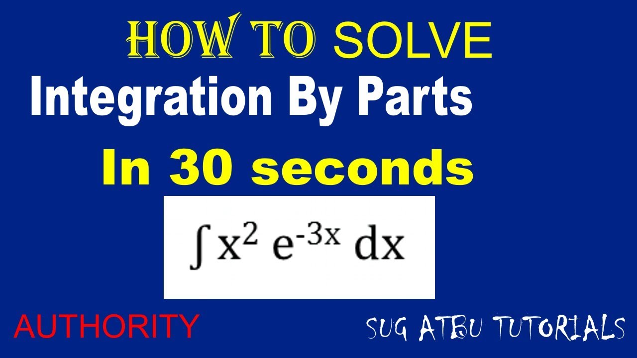 How to solve integration by Parts using D.I method 03 - YouTube