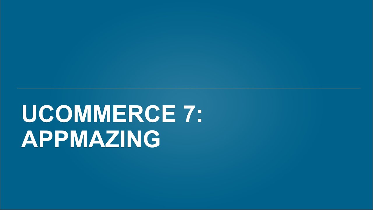 uCommerce 7: Apps Demo - YouTube