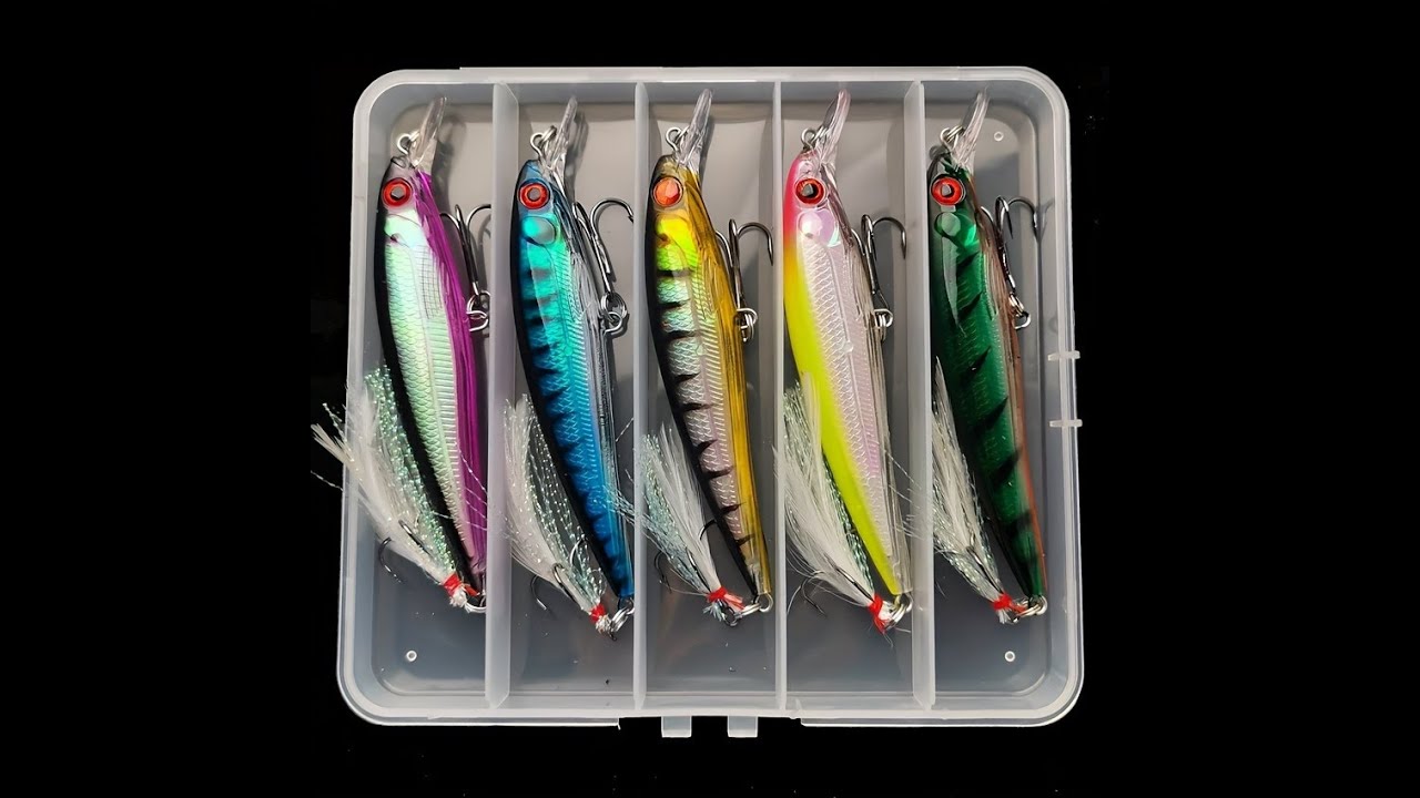 5pcs/box Minnow Fishing Lure 11cm/13g Artificial Hard Bait With Treble ...