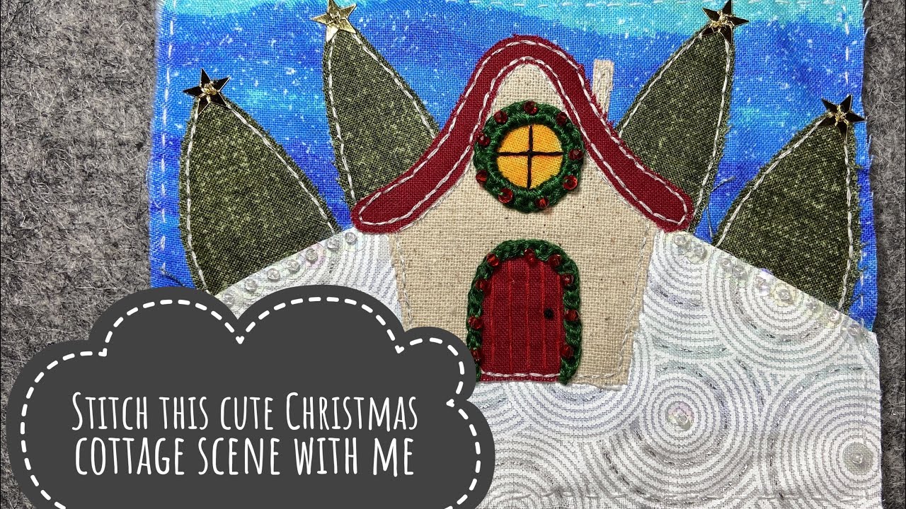 Stitch This Cute Christmas Cottage With Me - slow stitching ...
