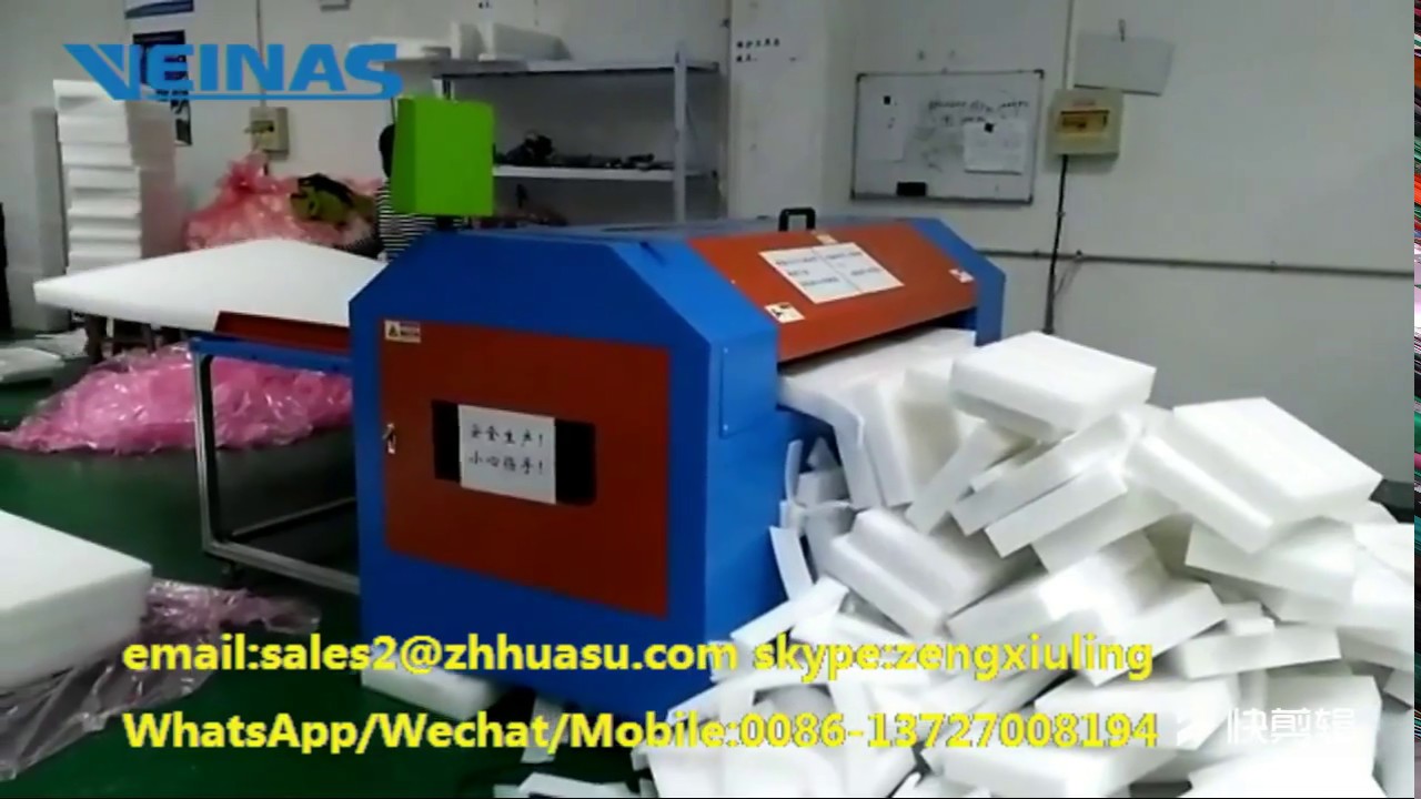 PE foam/EPE foam cutting machinery - YouTube