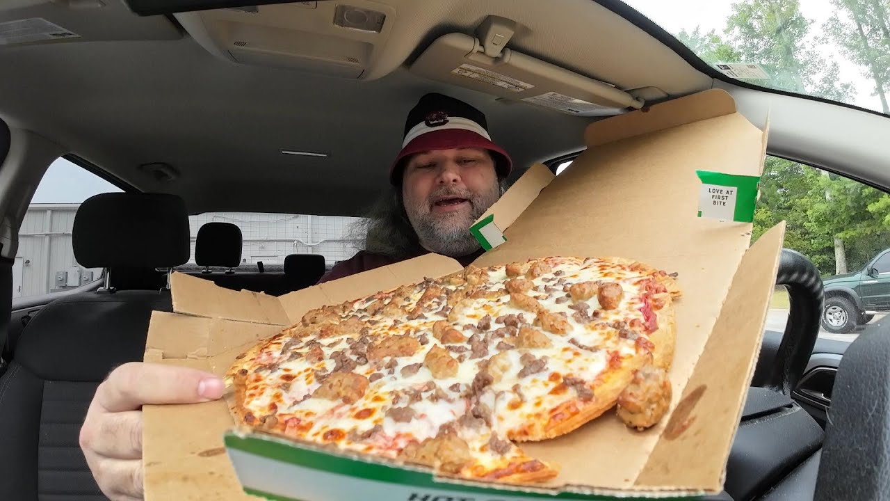 Marcos Pizza. Italian Beef and Sausage Thin Crust Pizza vlog - YouTube
