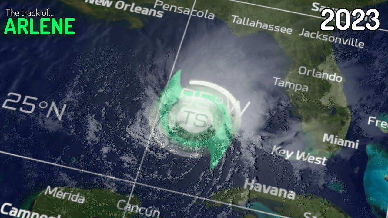 (2023) The Track of Tropical Storm Arlene | Animated by AllWaysGG - YouTube