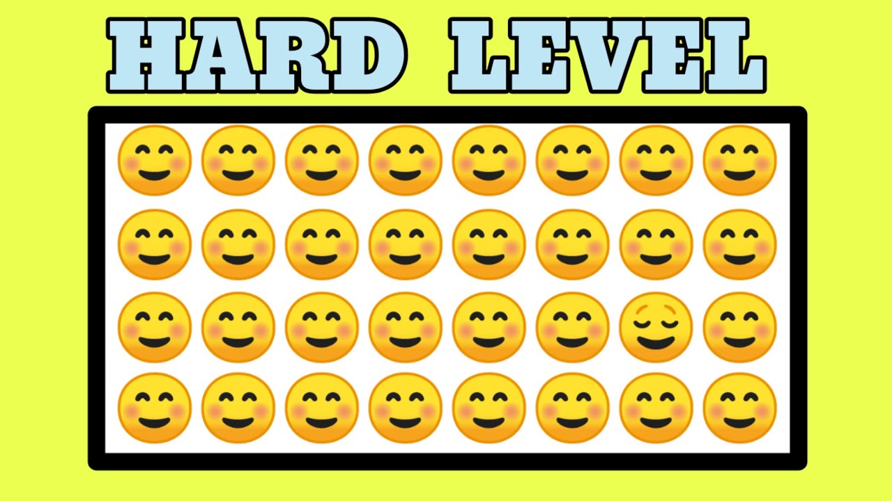 Find the odd emoji || Easy , Medium and Hard level emoji || memory test ...