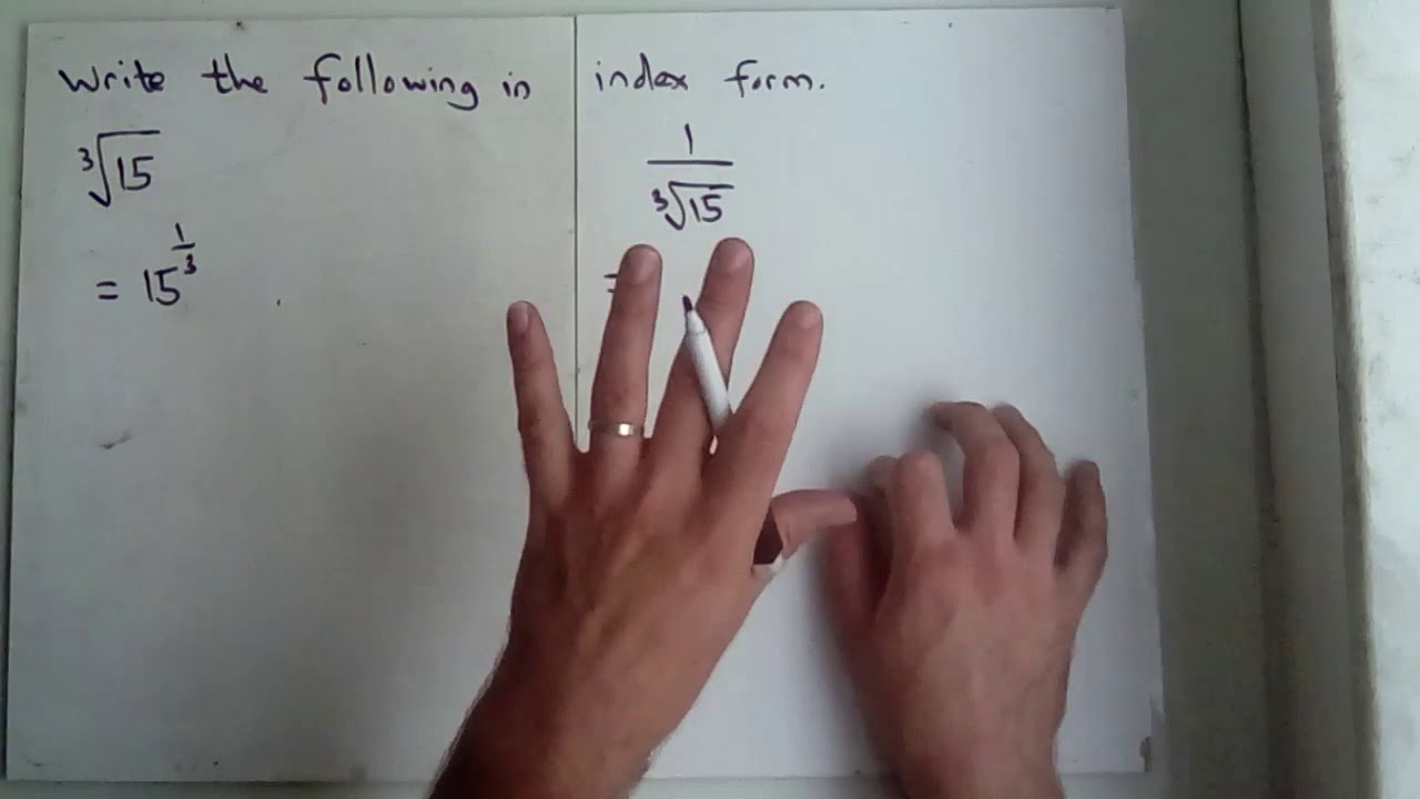 Converting nth roots to index form - YouTube