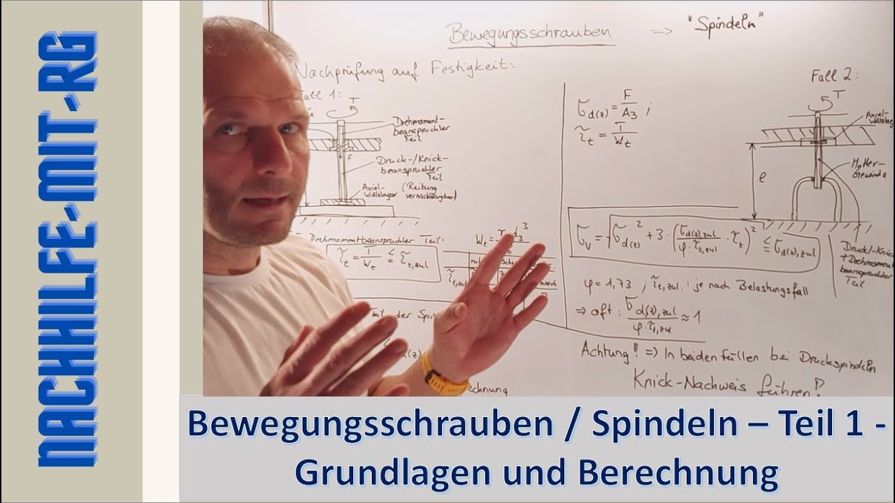 Bewegungsgewinde | Spindeln | Allgemein | Dimensionierung | Berechnung ...