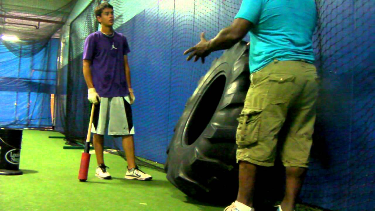 Daniel Bakst doing Tire Drills@HARLEM BASEBALL HITTING ACADEMY - YouTube