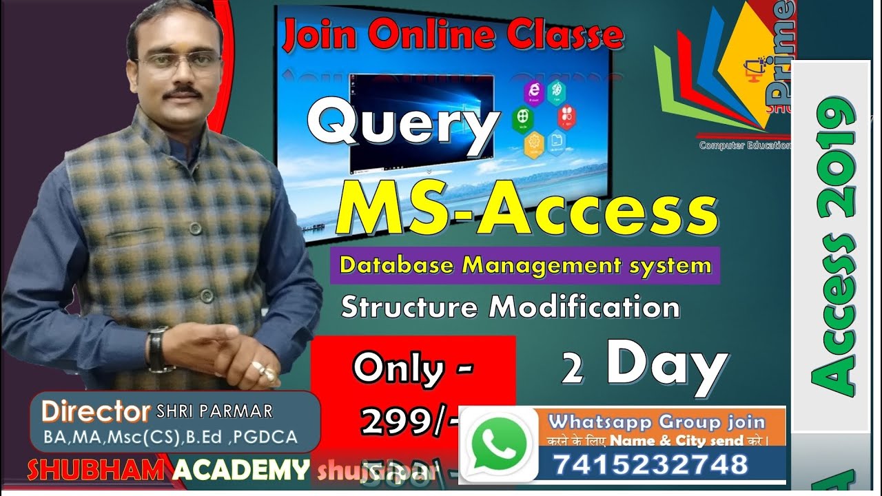 structure modification and query create- ms access 2-Day - YouTube