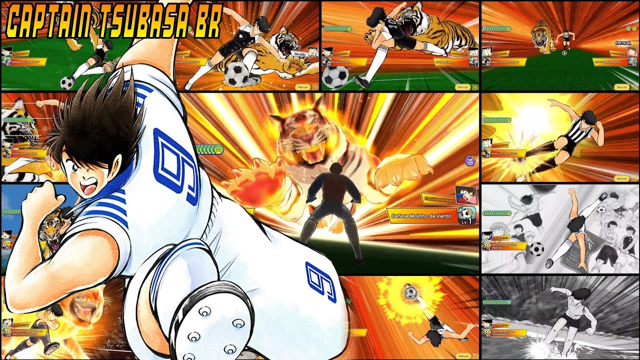 Captain Tsubasa Dream Team: Kojiro Hyuga Tiger Moves - YouTube
