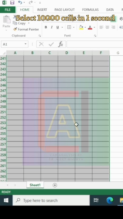 how to select 10000 cells in Excel. #excel interview questions#exceltips @cadanalysis # ...