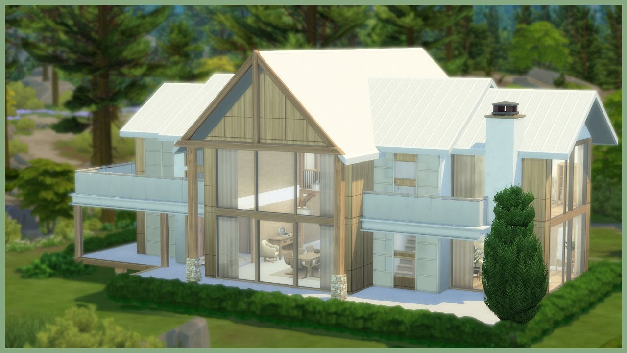 🌳Fancy family cabin getaway | the sims 4 | Speedbuild | CC🌴 - YouTube