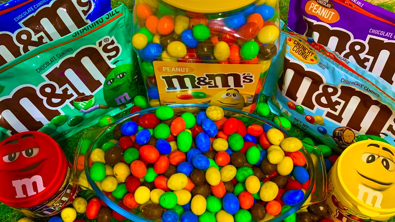 Slime M&M & Skittles, relax with ASMR mixing Candy Rainbow ASMR Video ...